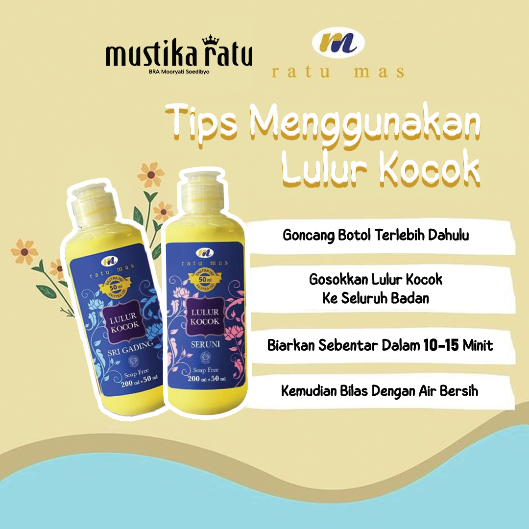 Mustika Ratu Lulur Kocok Sri Gading Body Scrub for Clean, Bright And ...