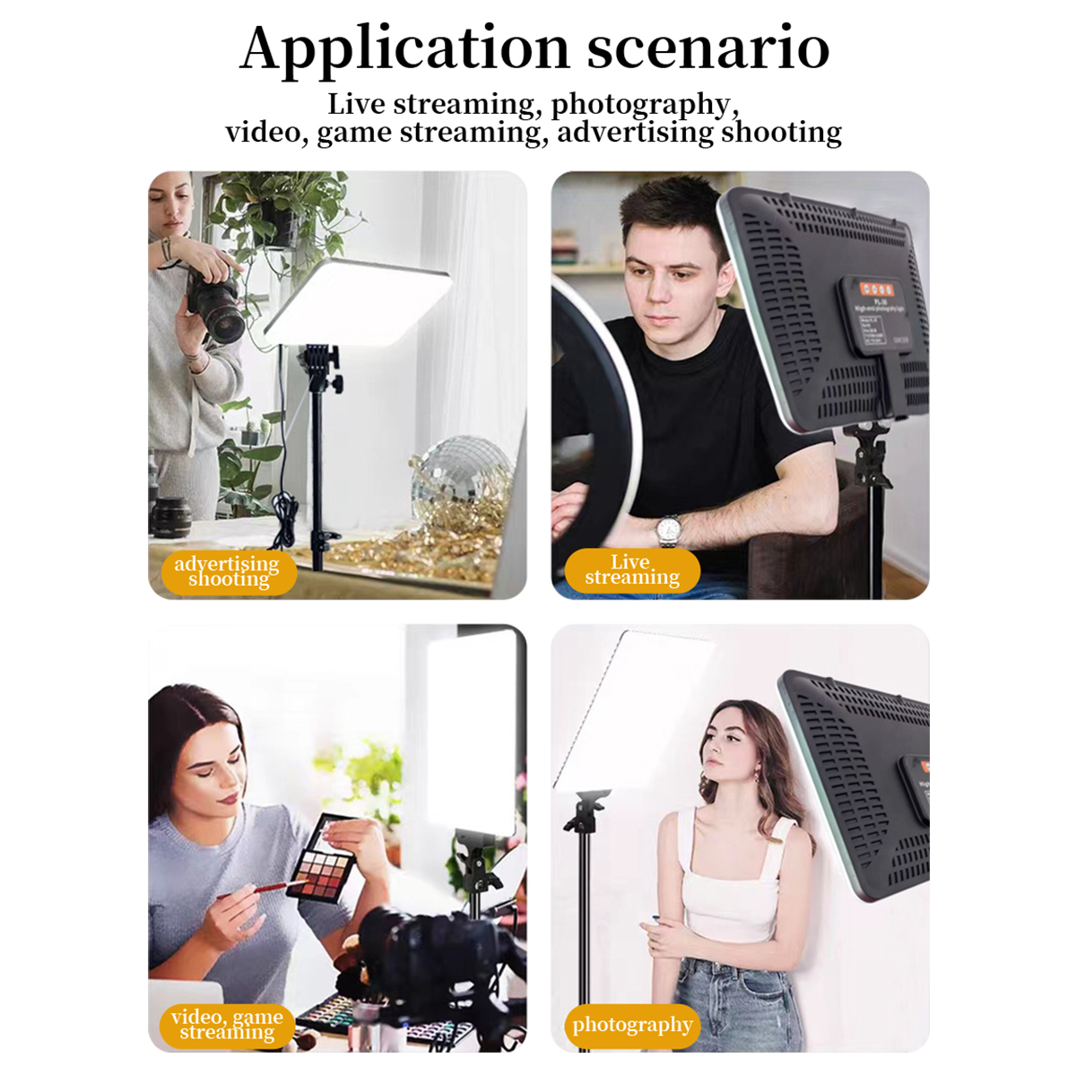 Photography Live Fill Light Soft Light Square Light 10 Inch Full Screen ...