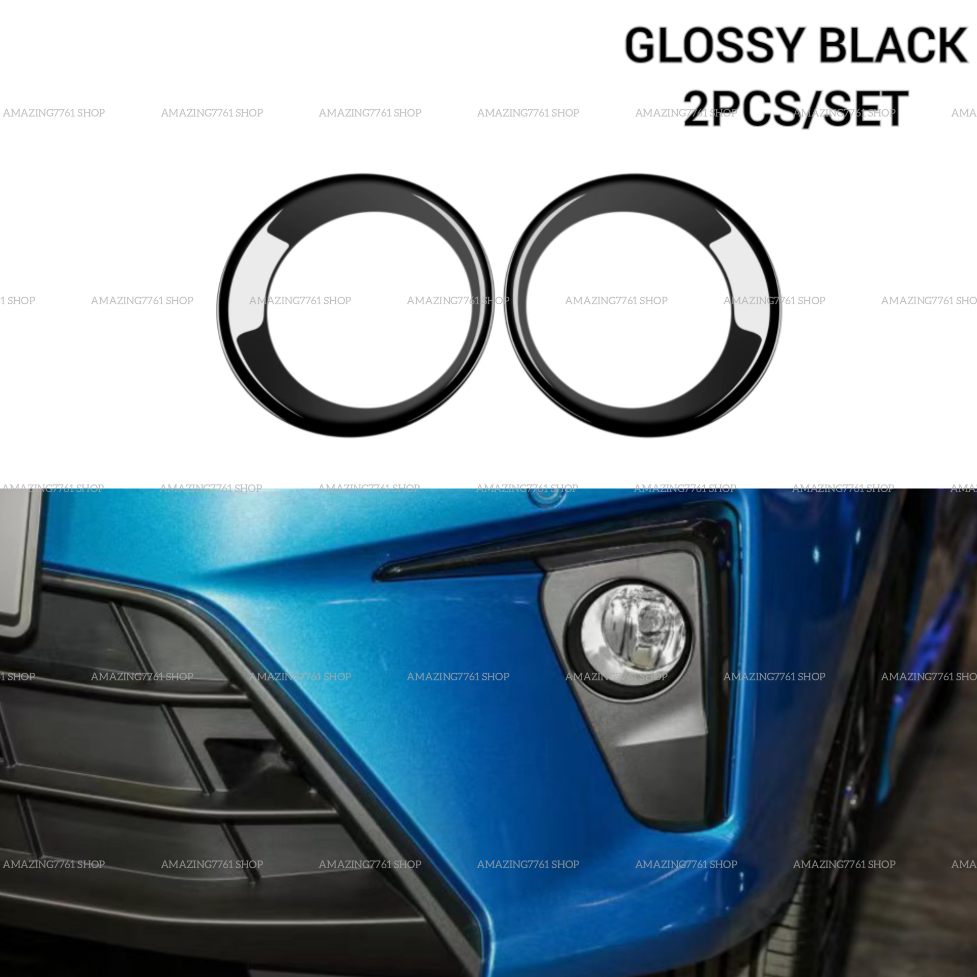 AMAZING PERODUA BEZZA 2019-2024 FRONT BUMPER FOG LAMP RING COVER TRIM ...