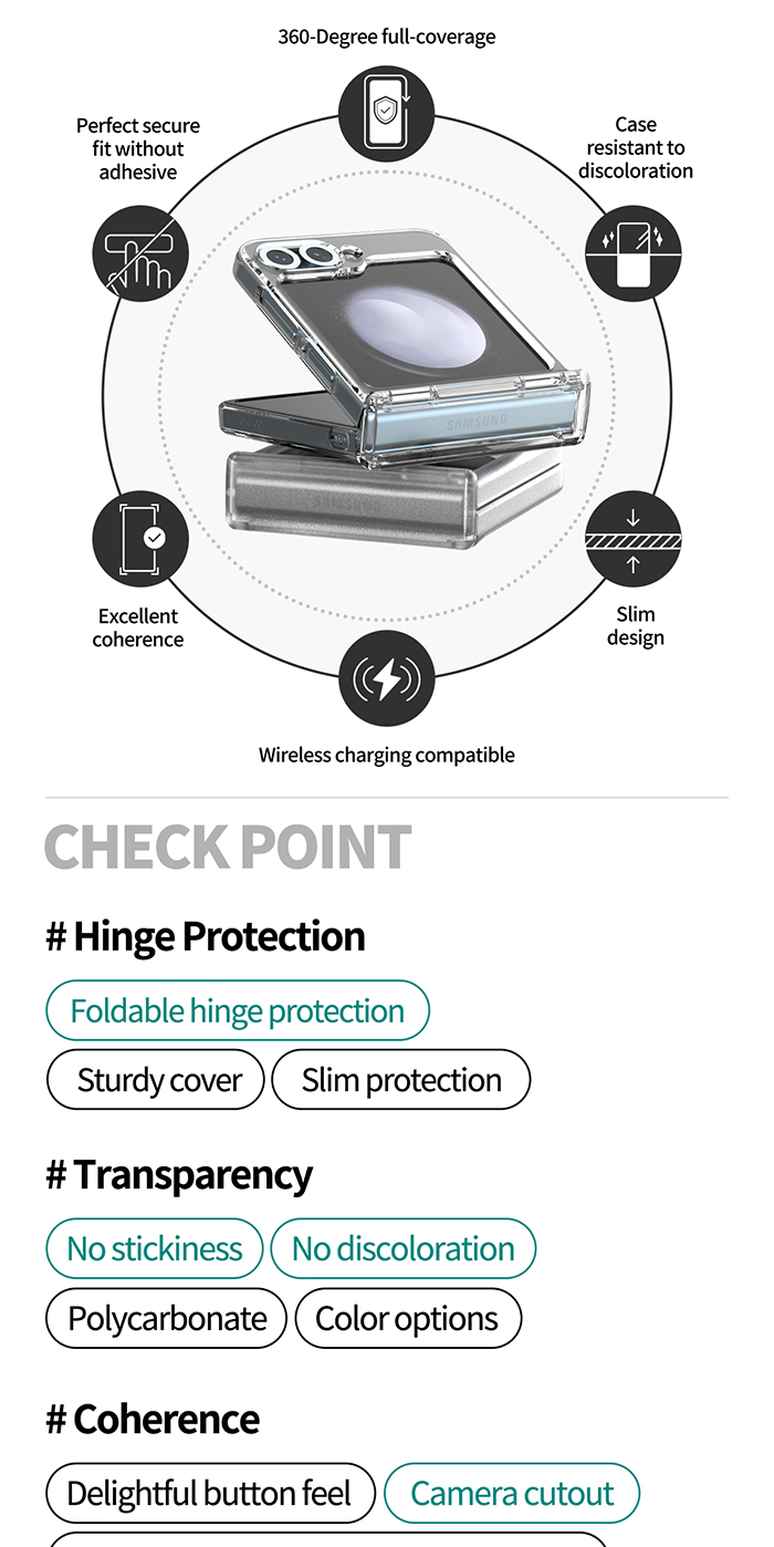 Araree Samsung Galaxy Z Flip 6 Nukin 360 Full Coverage Protection ...