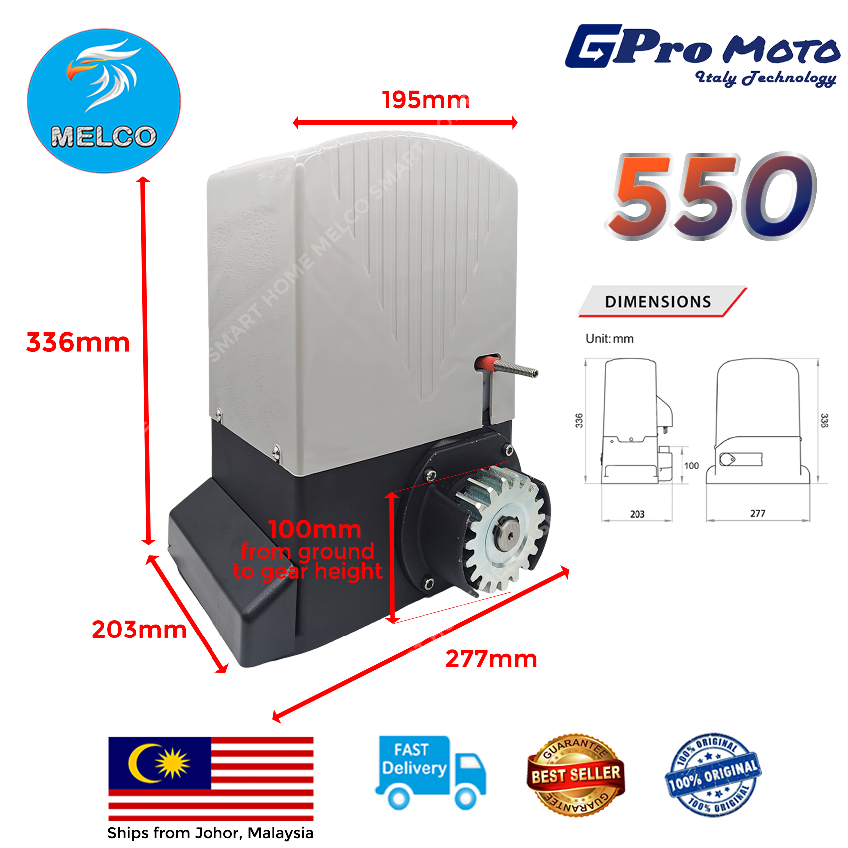 Power gate OFFER Gpro550 AC Sliding Autogate Motor 1000kg ( HEAVY DUTY ...