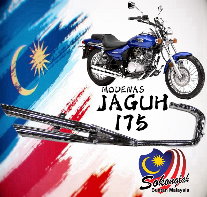 Jaguh 175 Ekzos Cobra Twin Double Exhaust EJM miniful Modenas Muffler ...