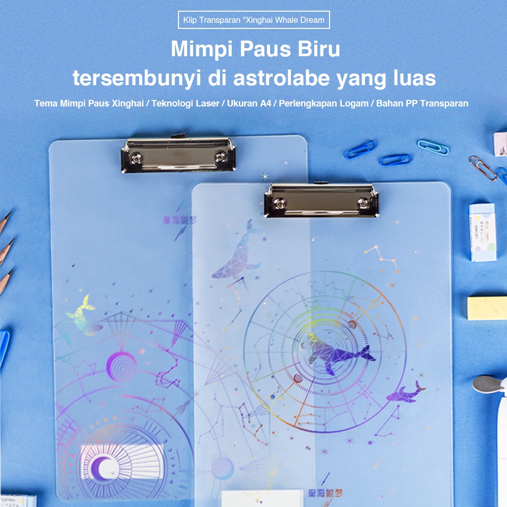 Deli Transparent A4 Clipboard (225x315MM) Paper Clip Board Document ...