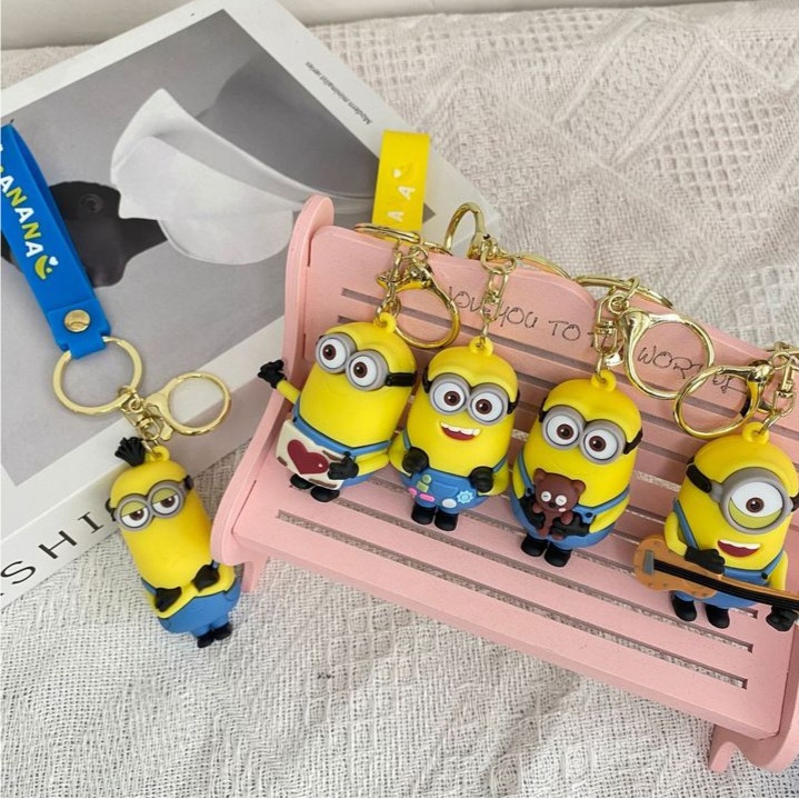 Minions Keychain Key Ring Unicorn Keychain Backpack Bag Pendant Car ...