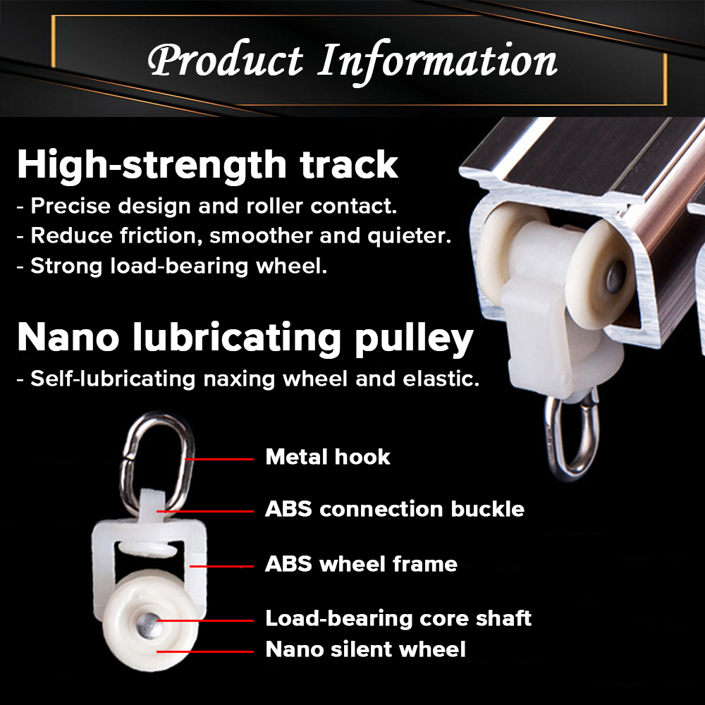 [FULL SET] Borong365 Aluminium Curtain Rail Rod Rel Langsir Curtain ...