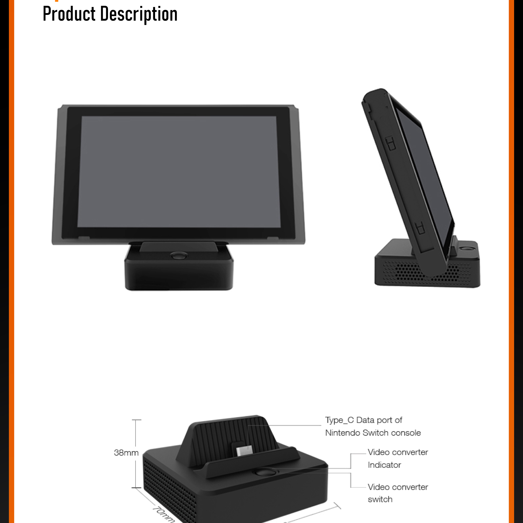DOBE Nintendo Switch OLED Switch V1 V2 HDMI Video Converter Dock TV ...
