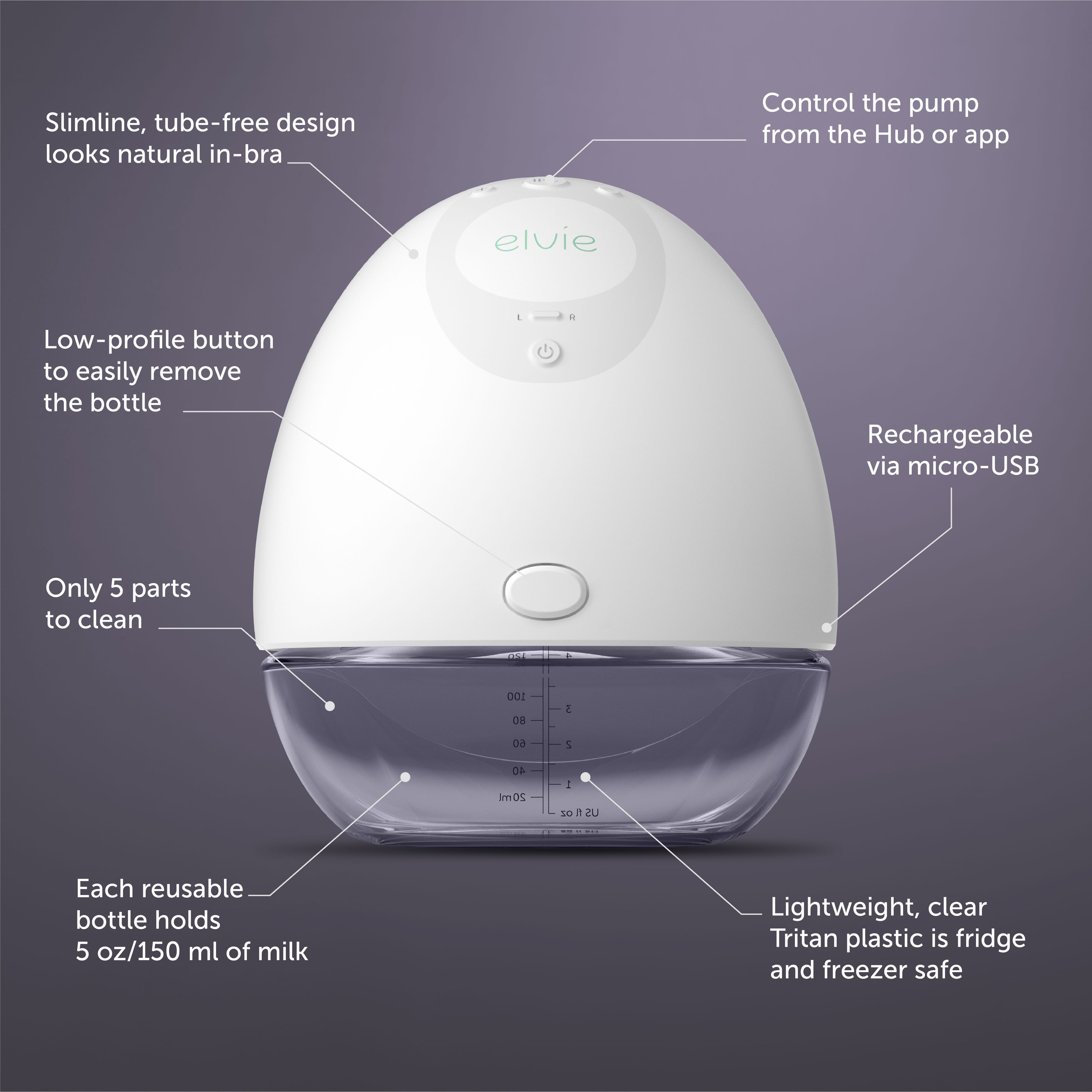 Elvie Breast Pump| App-Connected Wearable Pump| Hands-Free, Silent ...