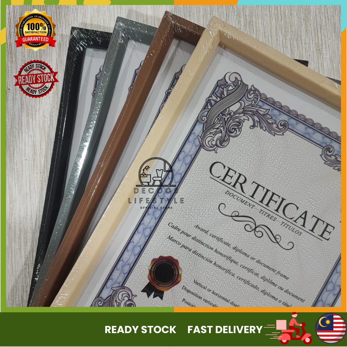 Frame Murah Certificate Frame A4 Document Frame Hiasan Dinding Photo ...