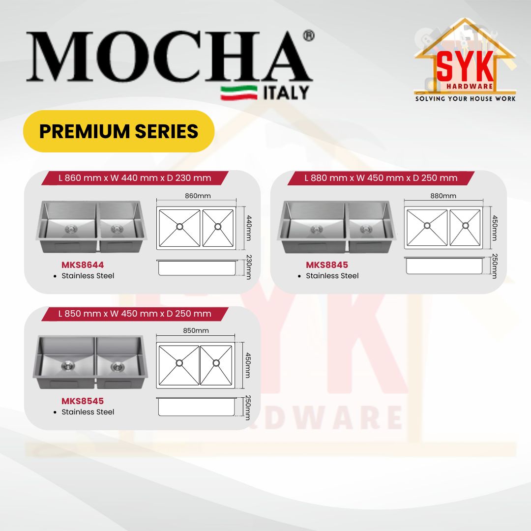 SYK Free Shipping Mocha Handmade Undermount Kitchen Sink Double Sink ...