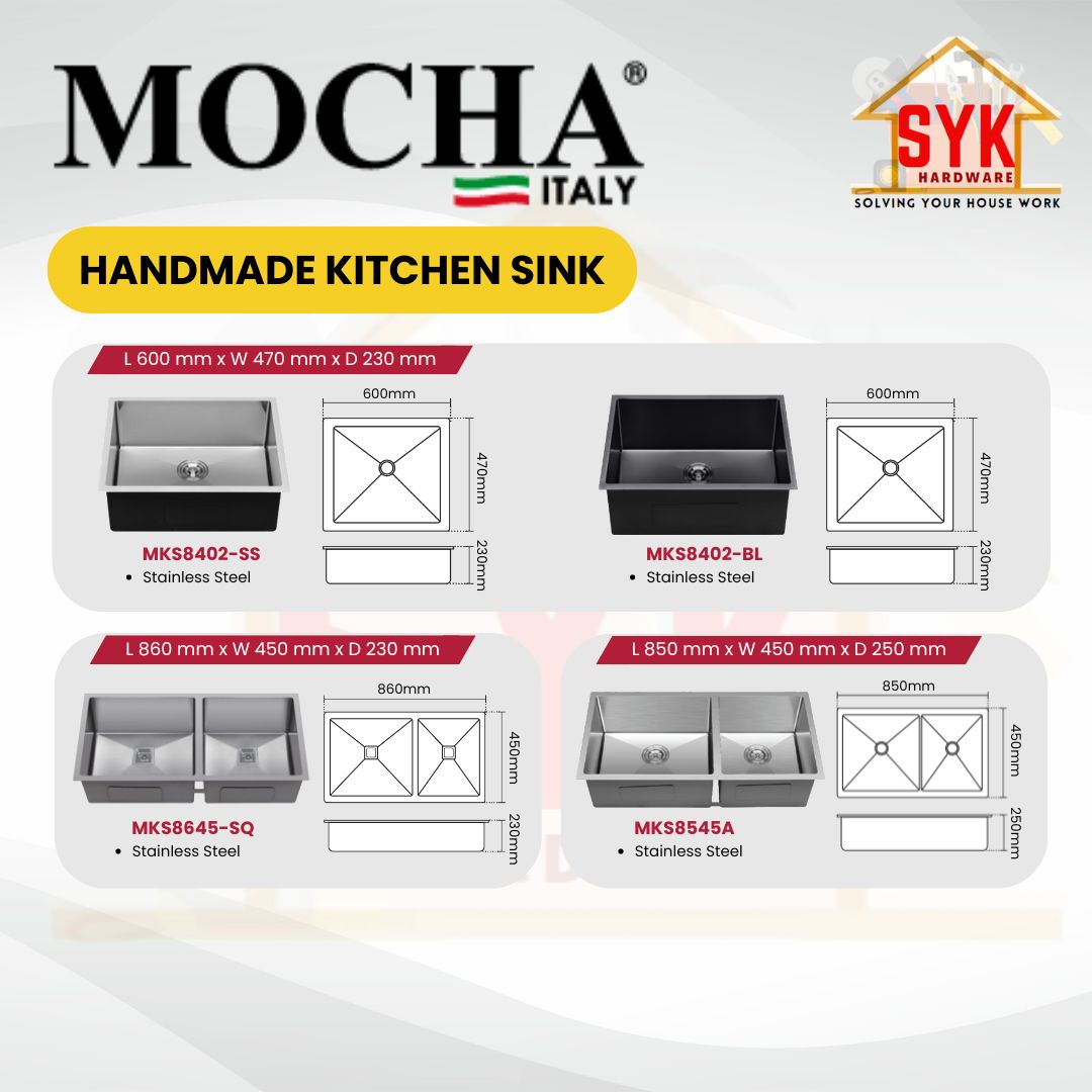 SYK Free Shipping Mocha Handmade Undermount Kitchen Sink Double Sink ...
