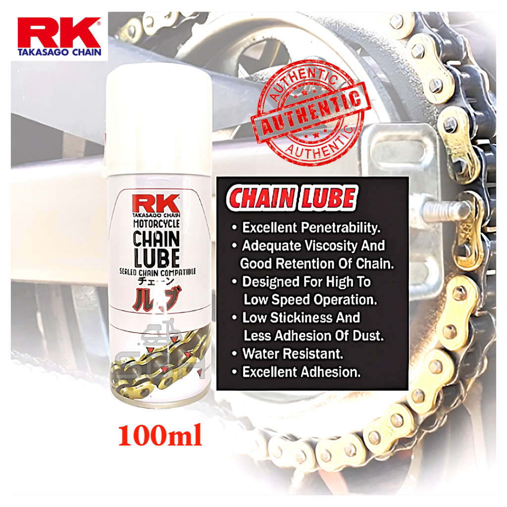 100% AUTHENTIC RK TAKASAGO MOTORCYCLE CHAIN LUBE AND CHAIN CLEANER ...