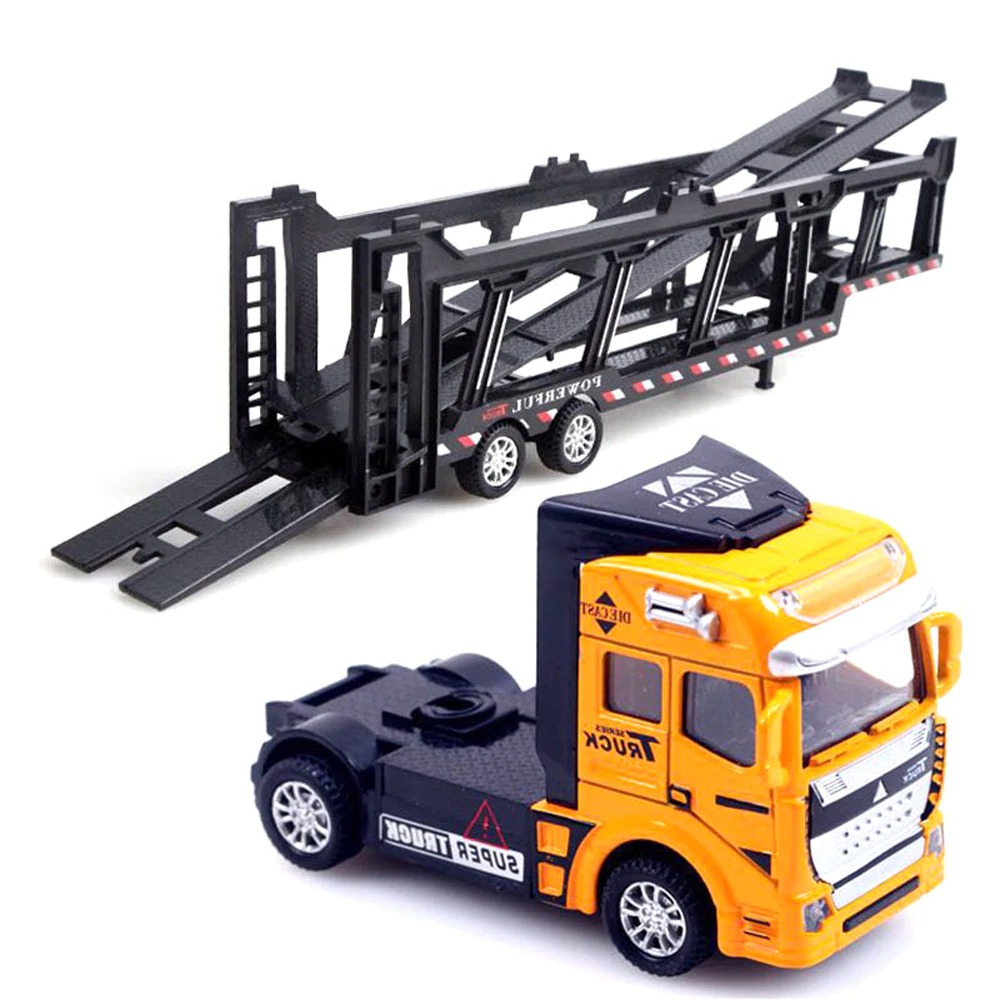 Alloy Lorry Truck Toys Transporter Truck Vehicle Trailer Toys Lori ...