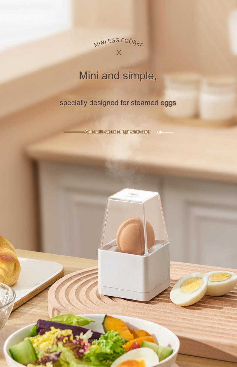 Mini Single Egg Cooker Automatic Electric Power Off Egg Steamer Egg ...
