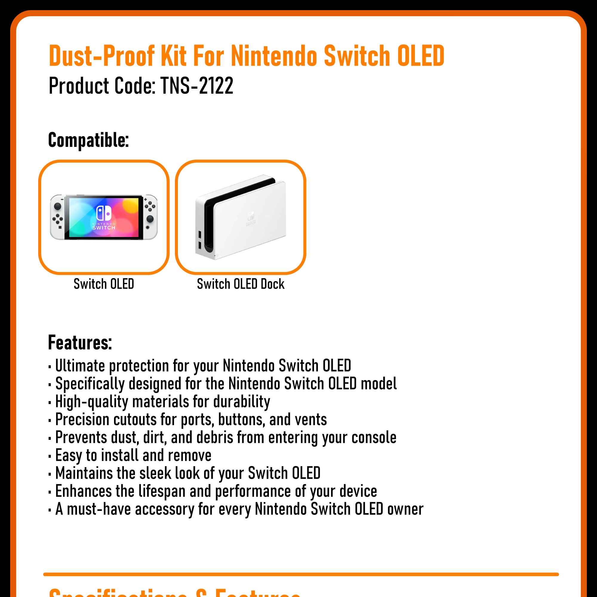 DOBE Nintendo Switch OLED Dust Proof Silicone Rubber Protector Plug ...