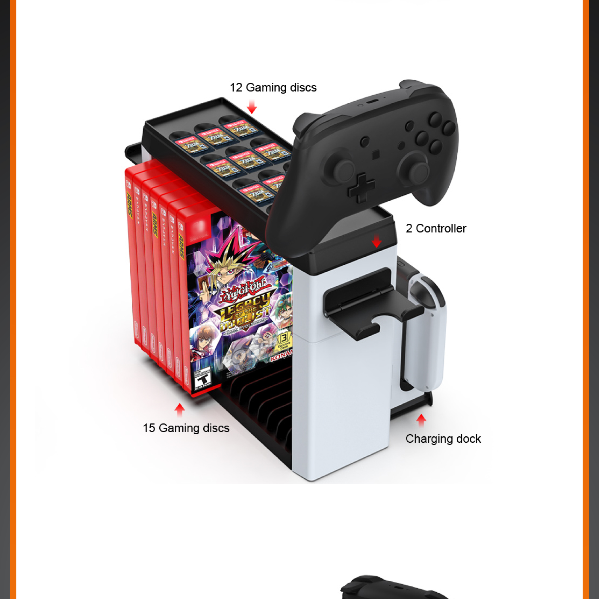 DOBE Nintendo Switch OLED V1V2 Multifunctional Storage Stand Kit Game ...