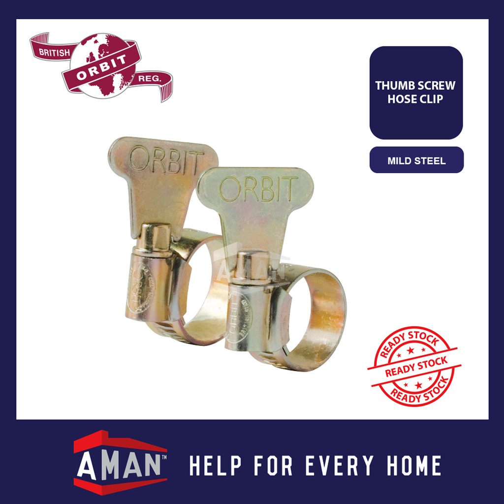 [100% ORIGINAL] ORBIT HOSE CLIPS - Thumb Screw / W1 Mild Steel ...