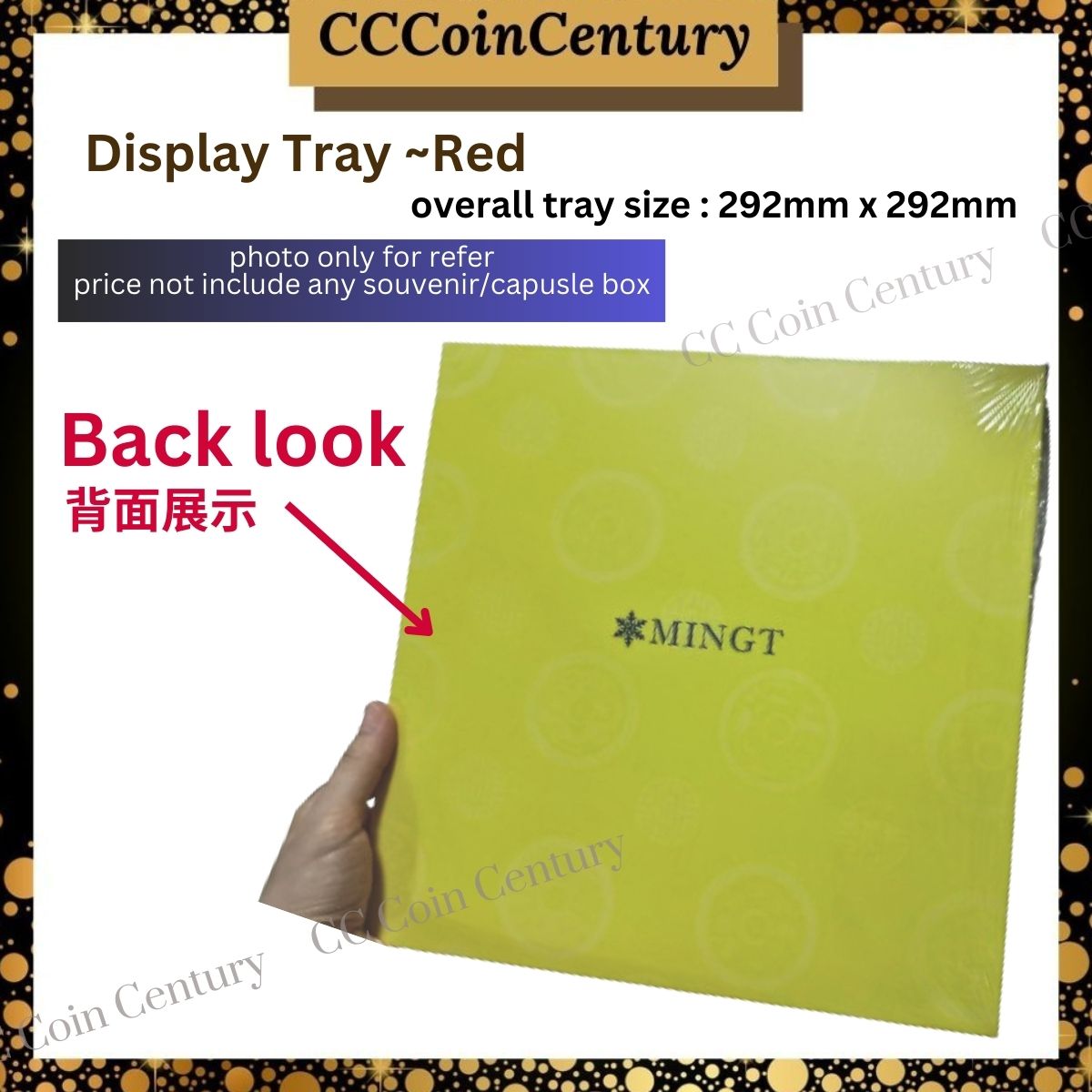 Display Coin Collection Tray Red Color -grid option: 12/16/25/36 grids ...