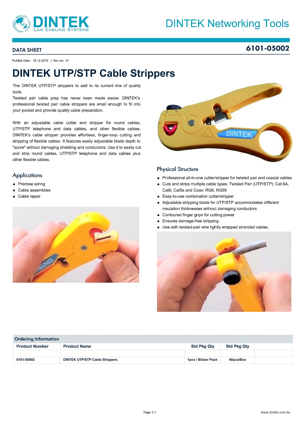 Dintek UTP/STP Premium Cable Strippers | Shopee Malaysia