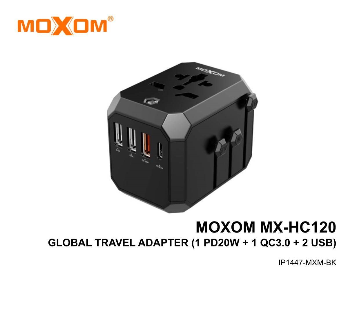 Moxom MX-HC120 PD20W QC18W 4-In-1 / MX-HC156 GaN PD33W Global Travel ...