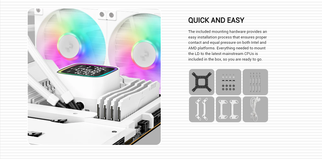 DeepCool LD240 ARGB High-Performance 240mm Digital AiO CPU Cooler ...