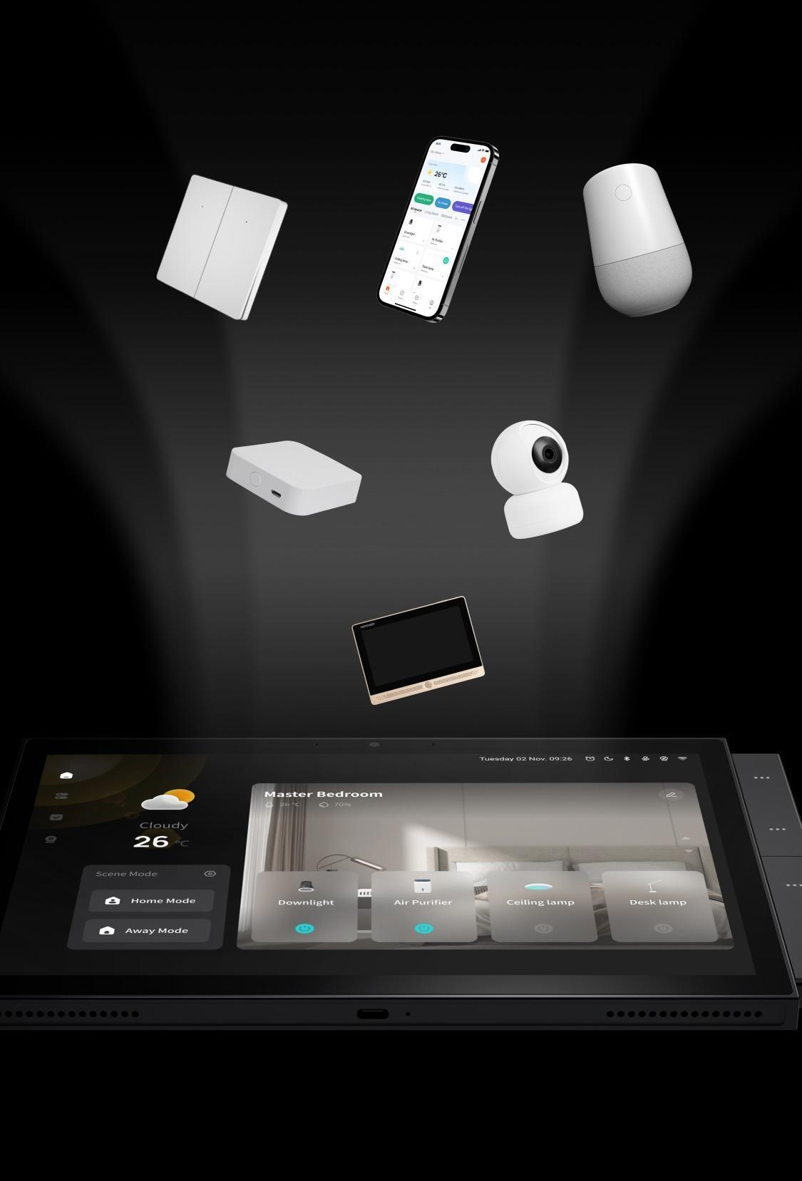 10" Smart Home Control Touch Panel with Built In Alexa Voice Control ...