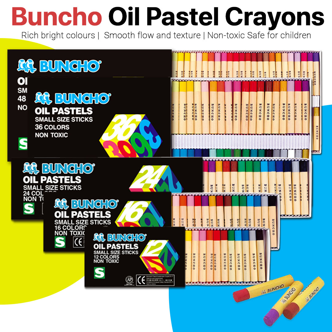 Buncho Oil Pastel Crayon Set Non Toxic Safe for Kids -(BOX) Drawing ...