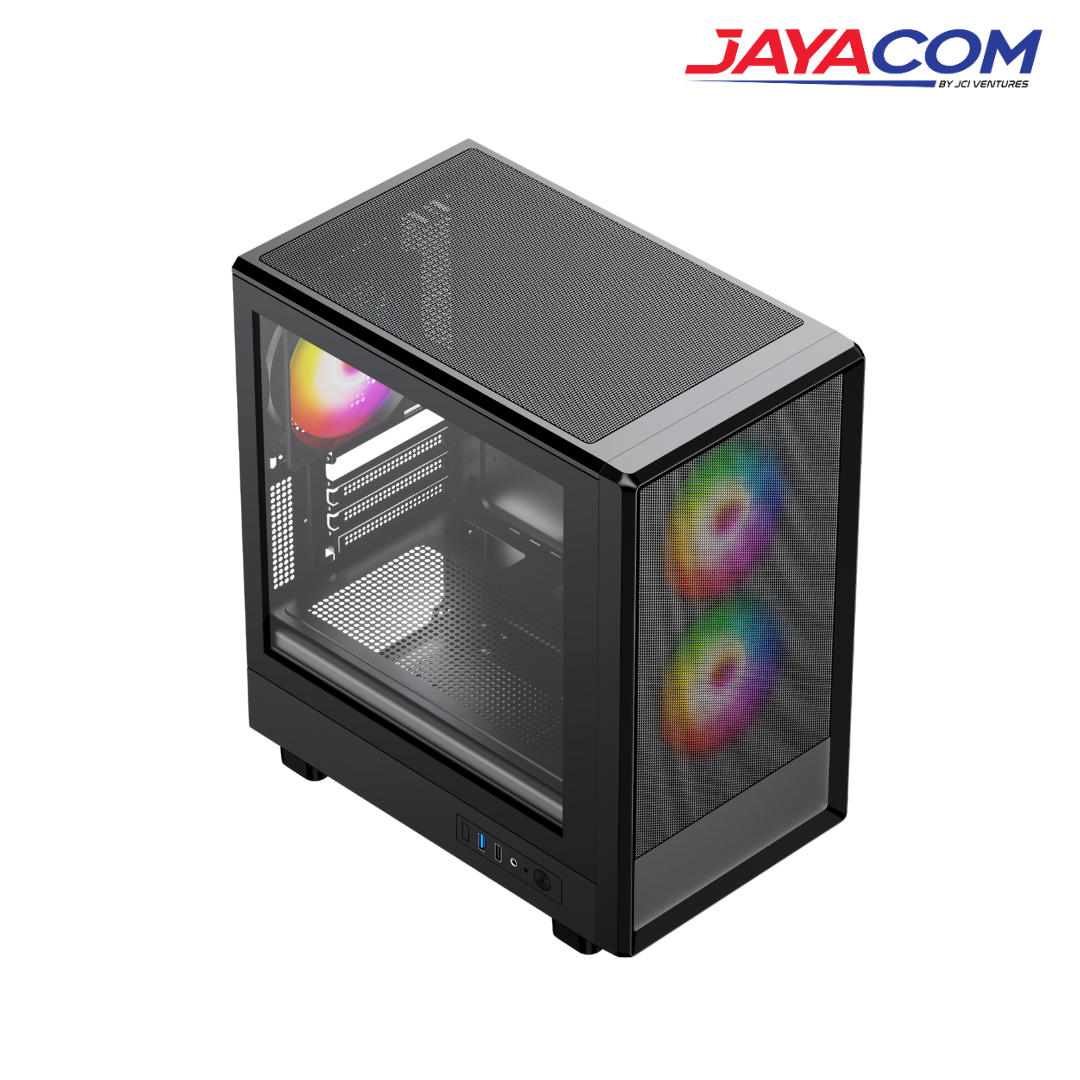 Invasion M-ATX M-1000 Casing Chassis – Black (Free 3x ARGB Fan ...