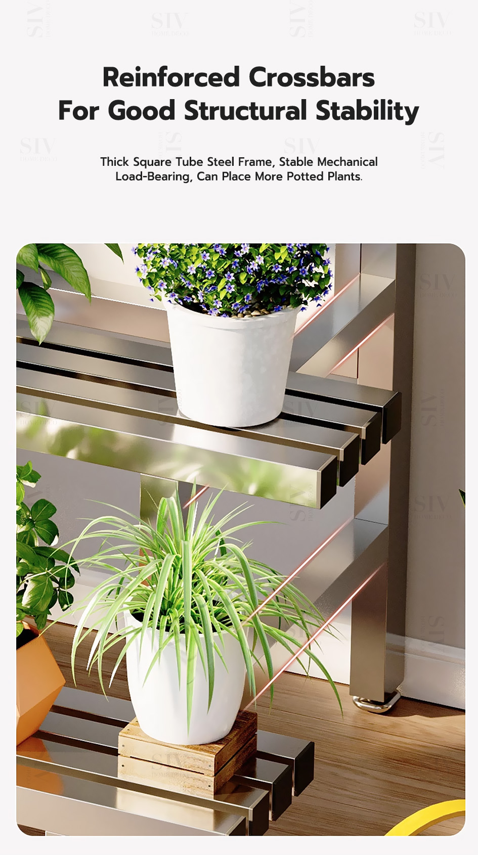 SIV Stainless Steel Rack Stainless Steel Stand Flower Stand Flower Pot ...