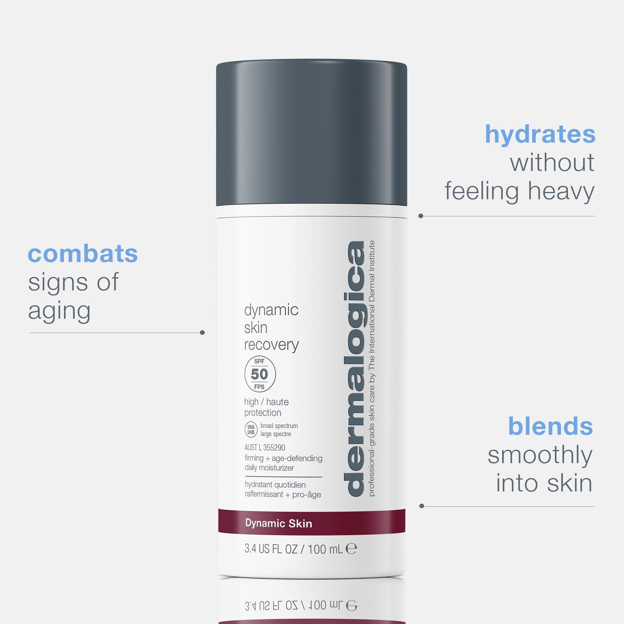 dermalogica dynamic skin recovery spf50 moisturizer 100ml, hydrates and ...