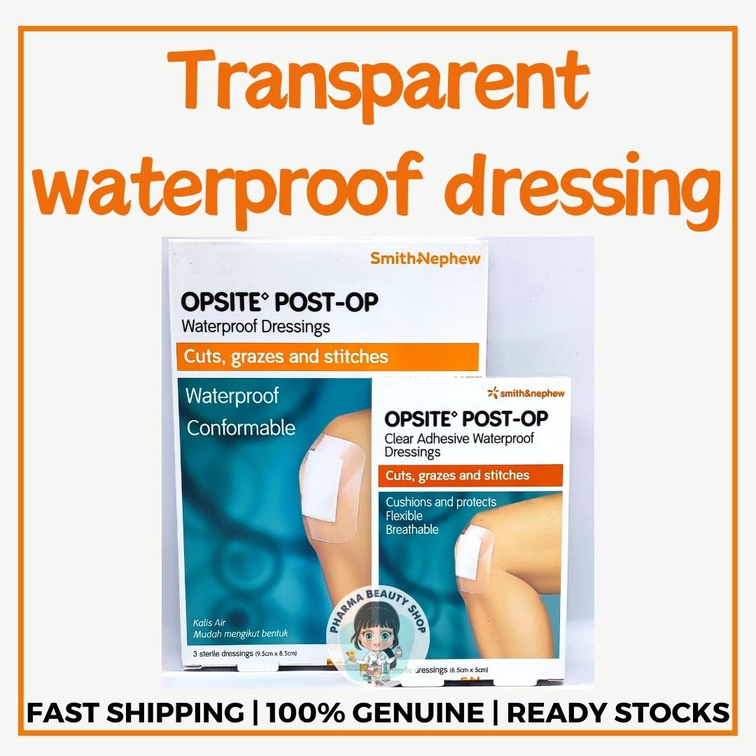 Smith & Nephew Opsite Post-Op Waterproof Dressings 5s 6.5cm x 5 cm ...