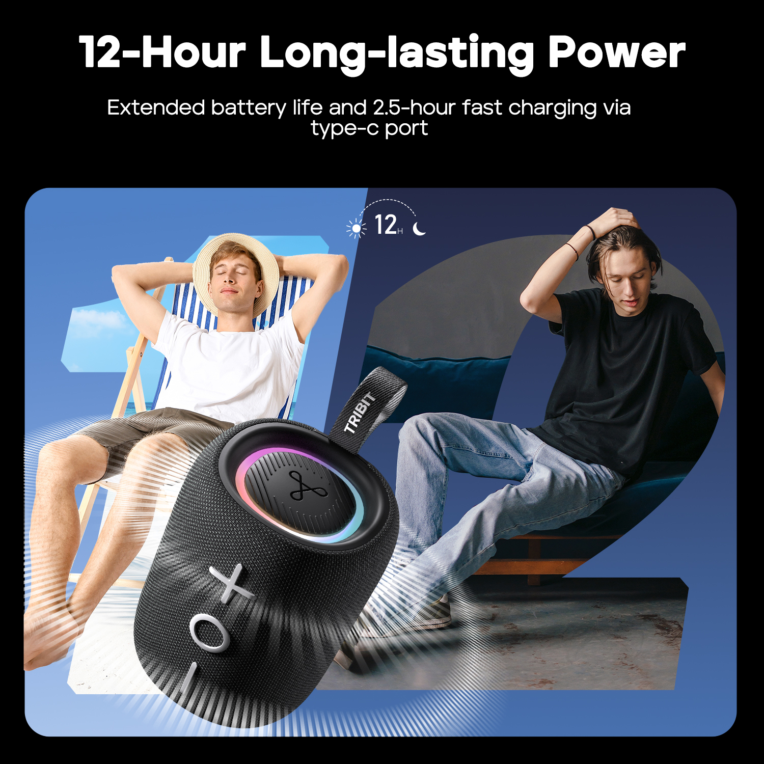 Tribit StormBox Mini Bluetooth Speaker 360°Surround Sound, Bluetooth 5. ...