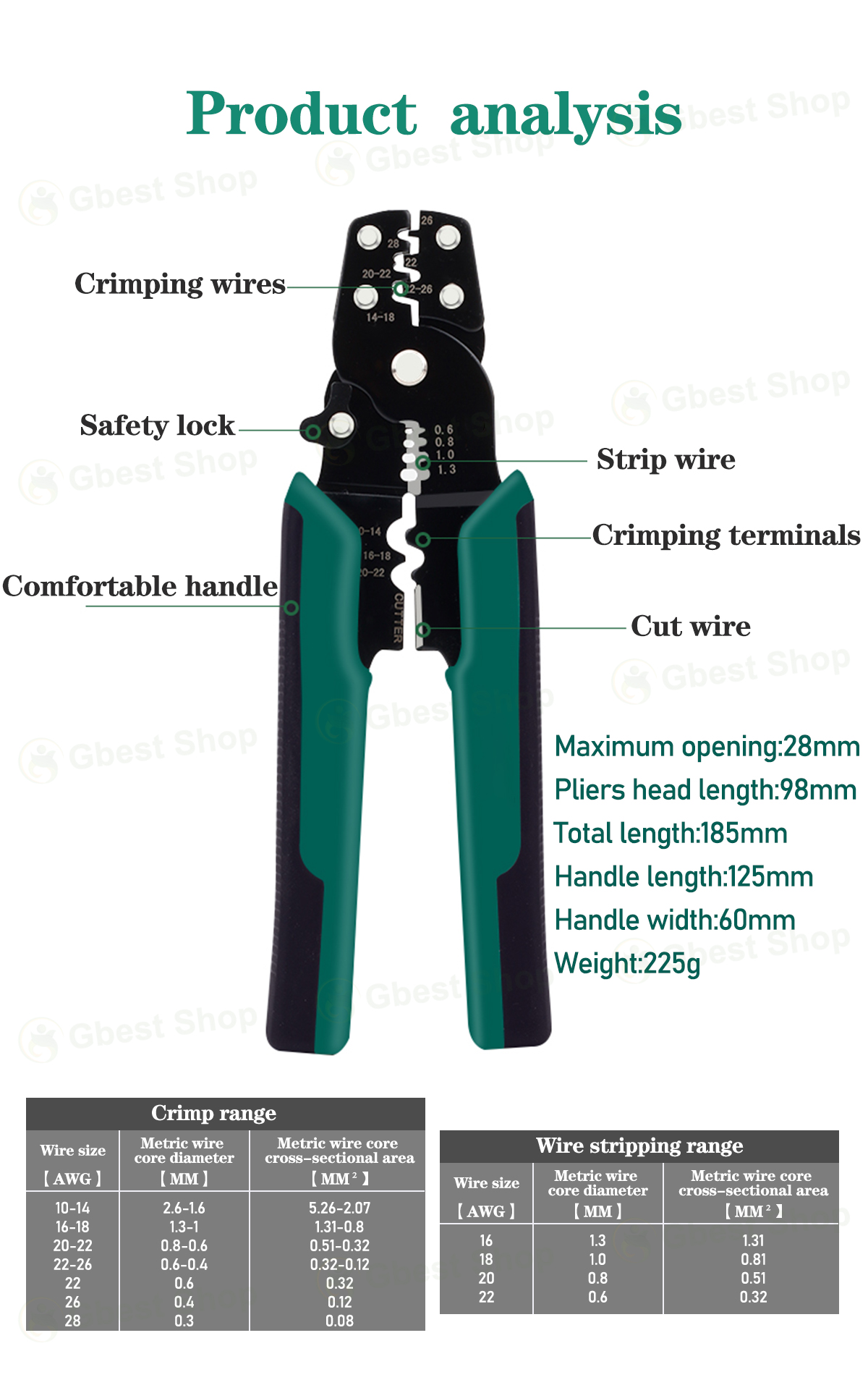 Wire Crimper Multi Function Tools Crimping Stripper Cutting Tools Range ...