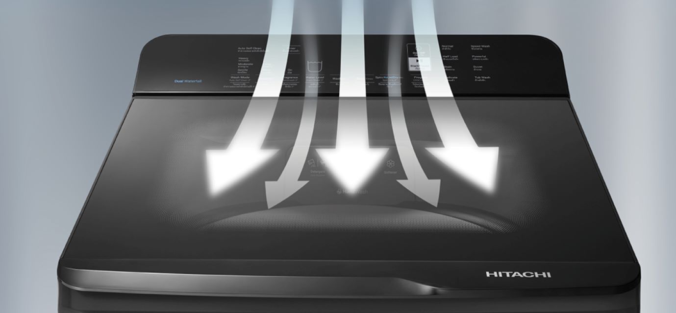 Hitachi Top Loading - Dual Waterfall Inverter Wash 12kg LTL 12MVW0T GG ...