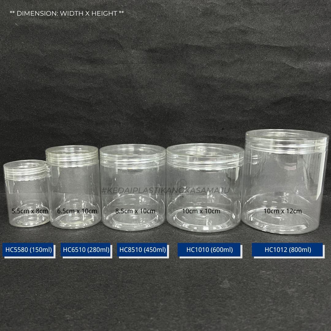 [50pcs]【Bundle Pack】Balang HC1012 (800ml) Crystal Clear Cap - Balang ...