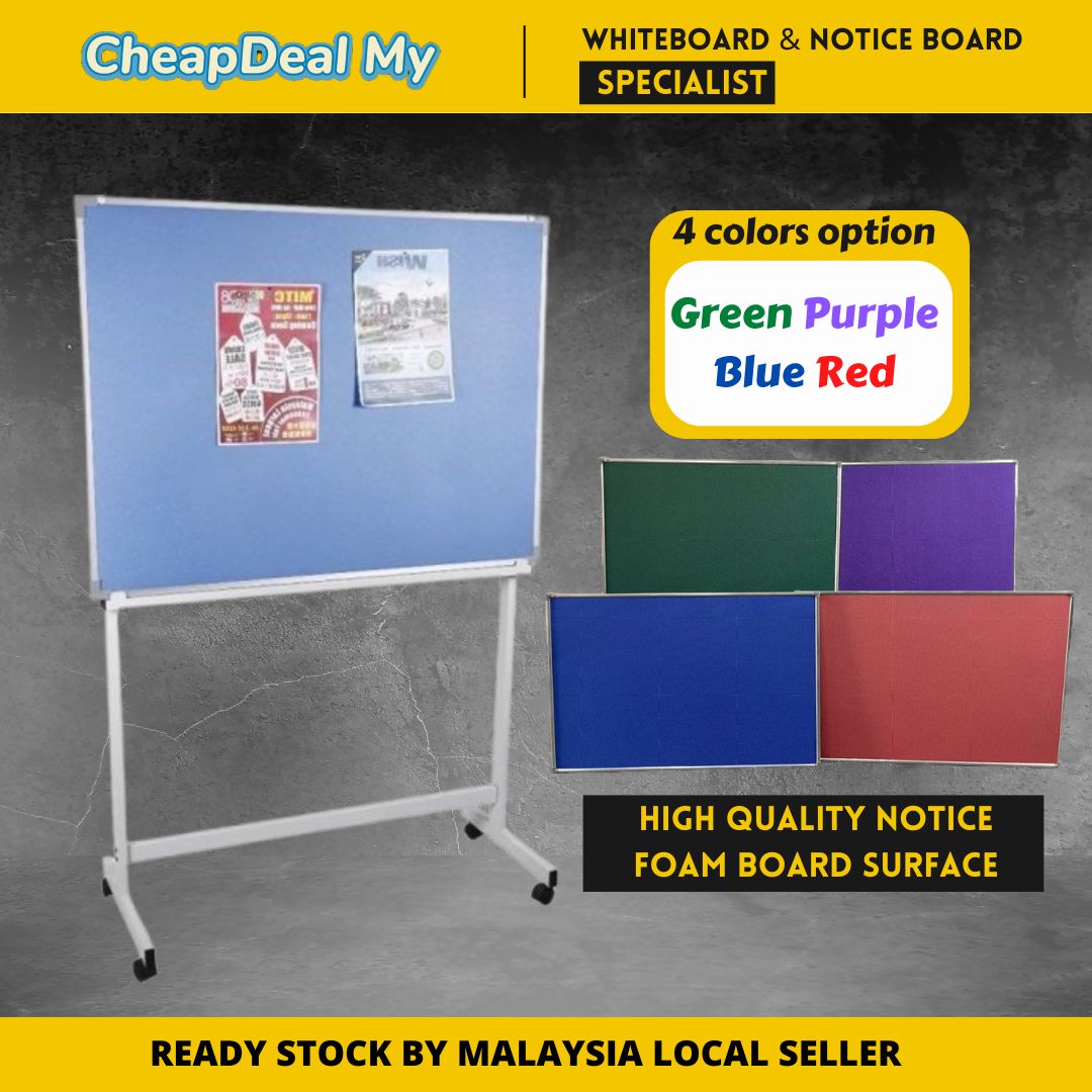 Papan Keyantaan notis kaki beroda /Notice Foam Board With Stand 3x4 3x5 ...