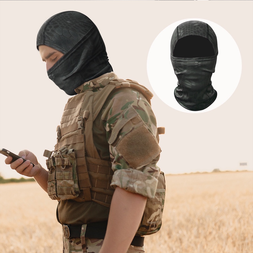 Balaclava Face Mask Topeng Muka Telinga Anti-Sweat Breathable Motor ...