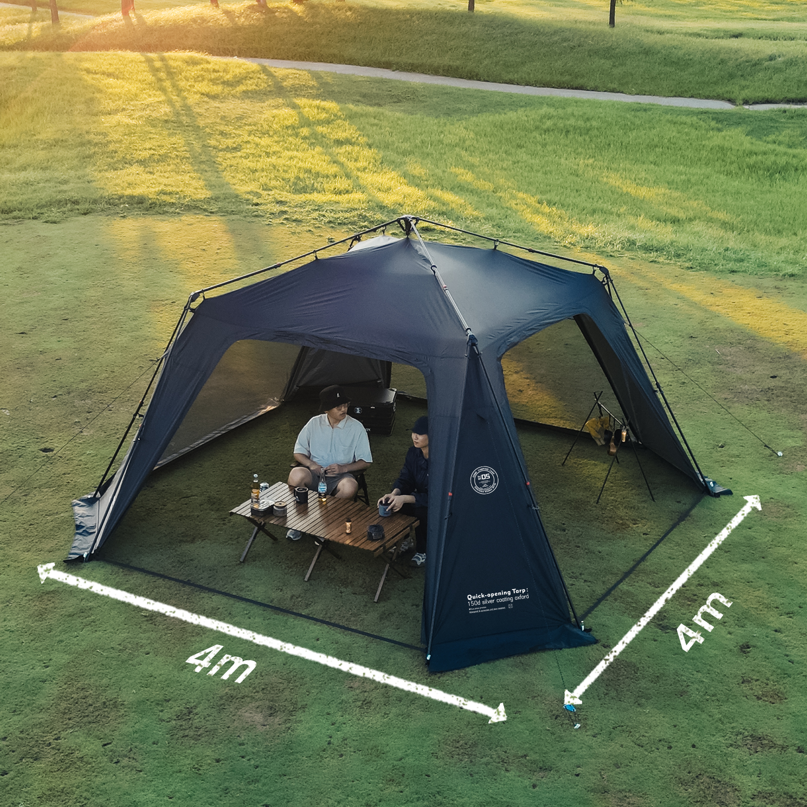 Shinetrip Auto Dome Shelter Tarp PU2000 Silver Coated Black Green Khaki ...