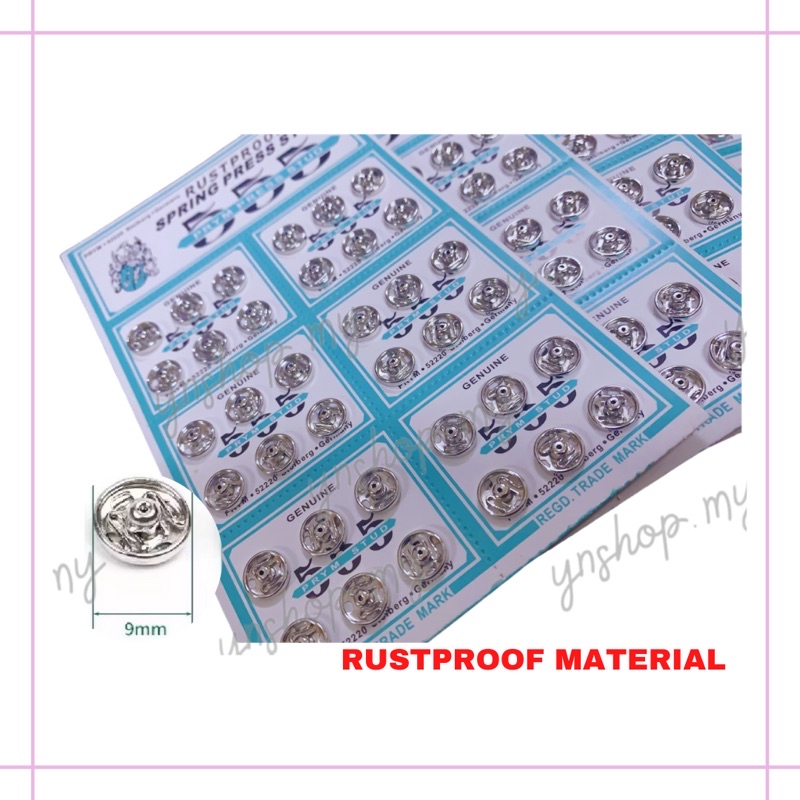 (9mm) Cap 555 Butang Ketip / Butang Snap / Snap Fasteners | Shopee Malaysia