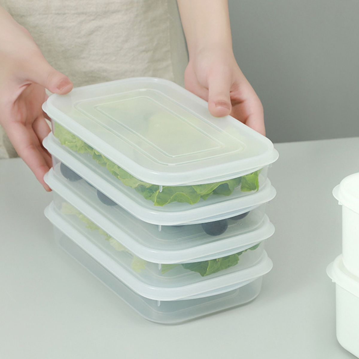 Container Food Storage Bekas peti sejuk bekas plastik bertutup freezer ...