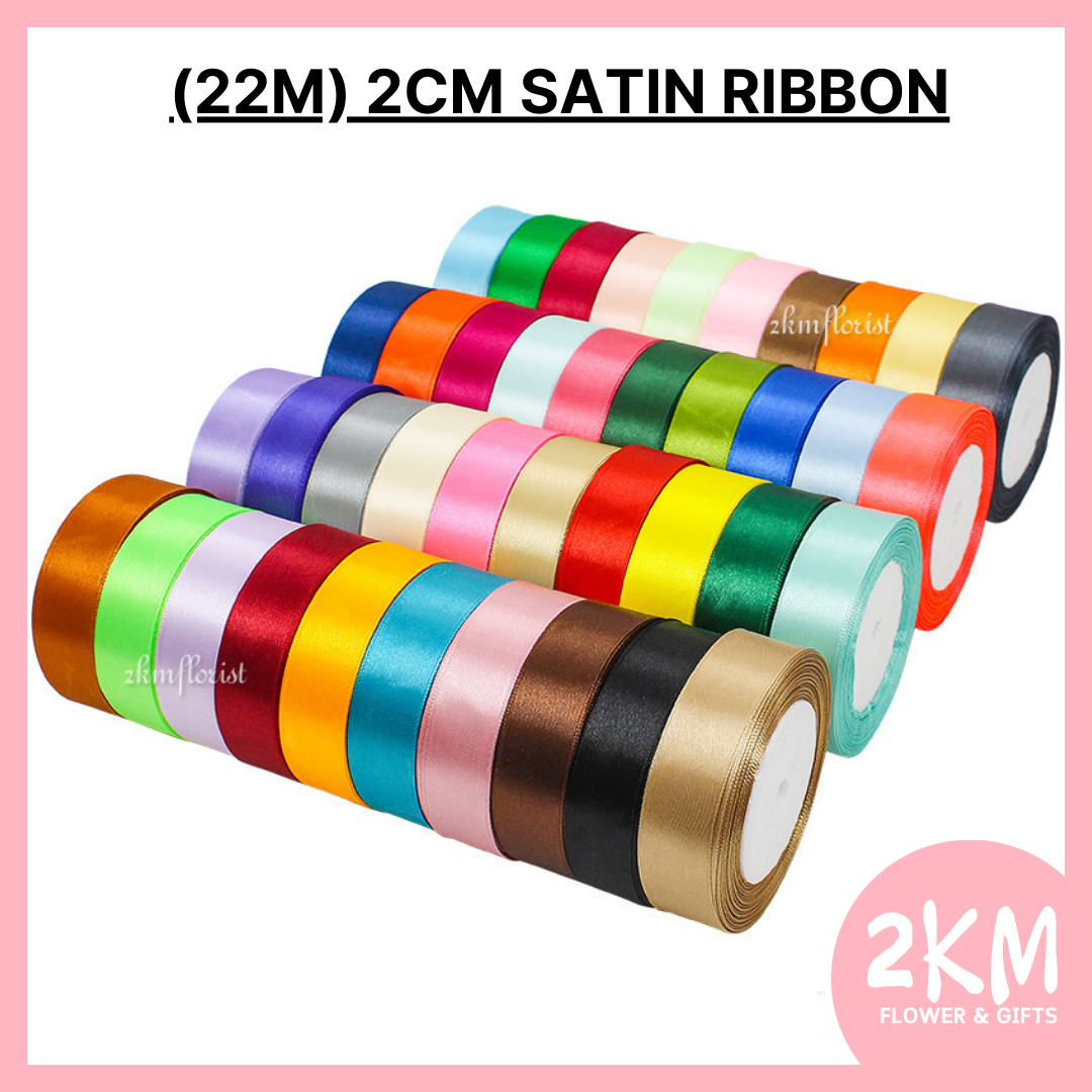SATIN RIBBON Reben Riben Gift Satin Organza Flower Bouquet Roll Happy ...