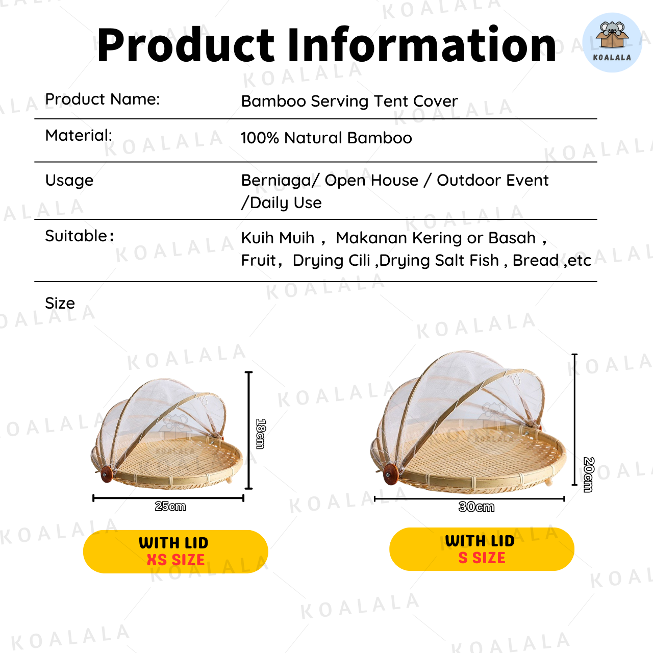 Bamboo Serving Tent Cover Bamboo Food Cover Display Serving Hood Dulang ...