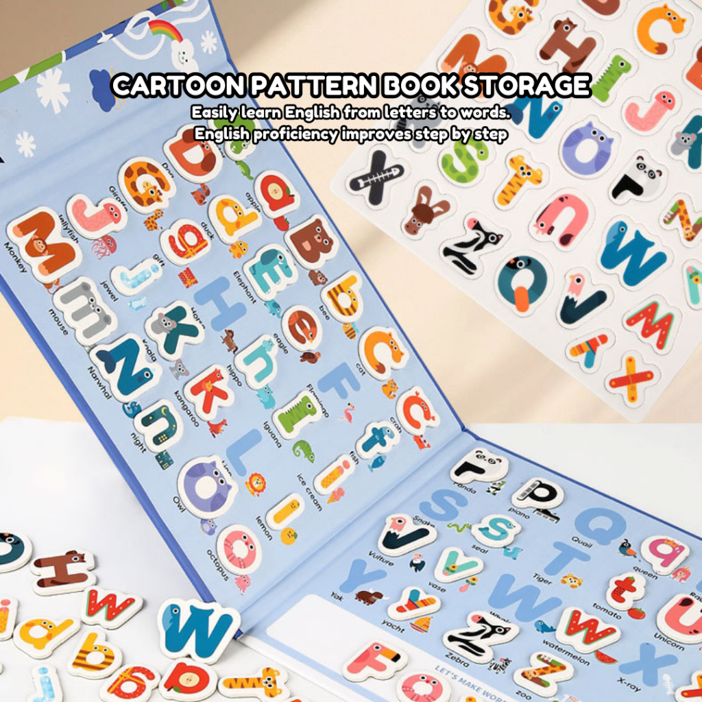 Magnetic Alphabet Book ABC Letter Kids Learning Buku ABC Pembelajaran ...