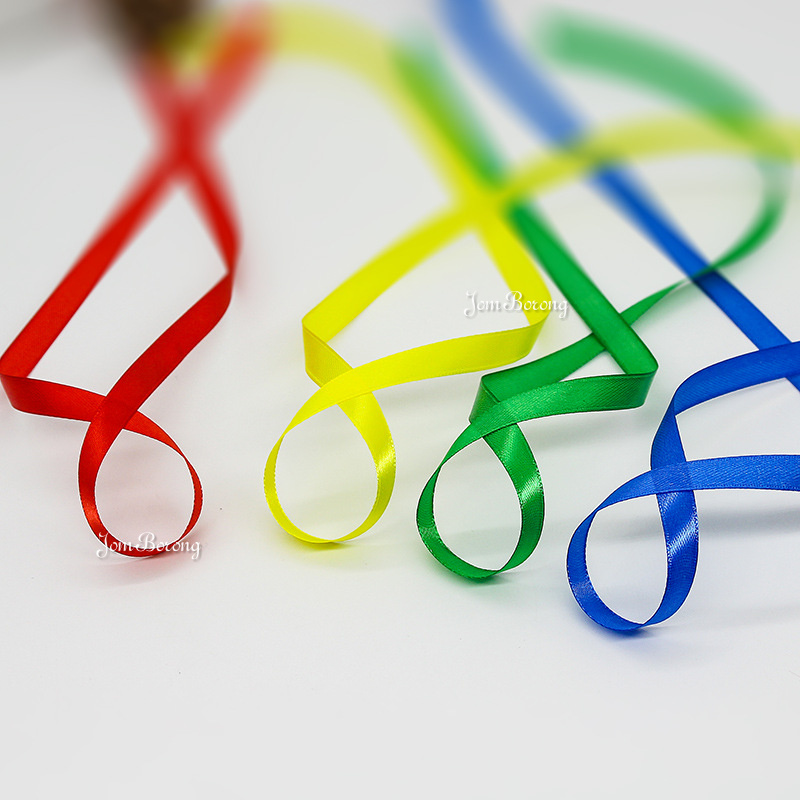 (22M) 1CM SATIN Ribbon Riben Reben Ribben Organza Gift Flower Bouquet ...