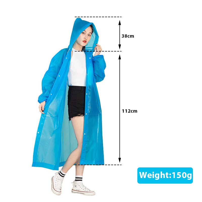 Unisex Raincoat Men Women Rain Jacket Thick 150g EVA Waterproof ...