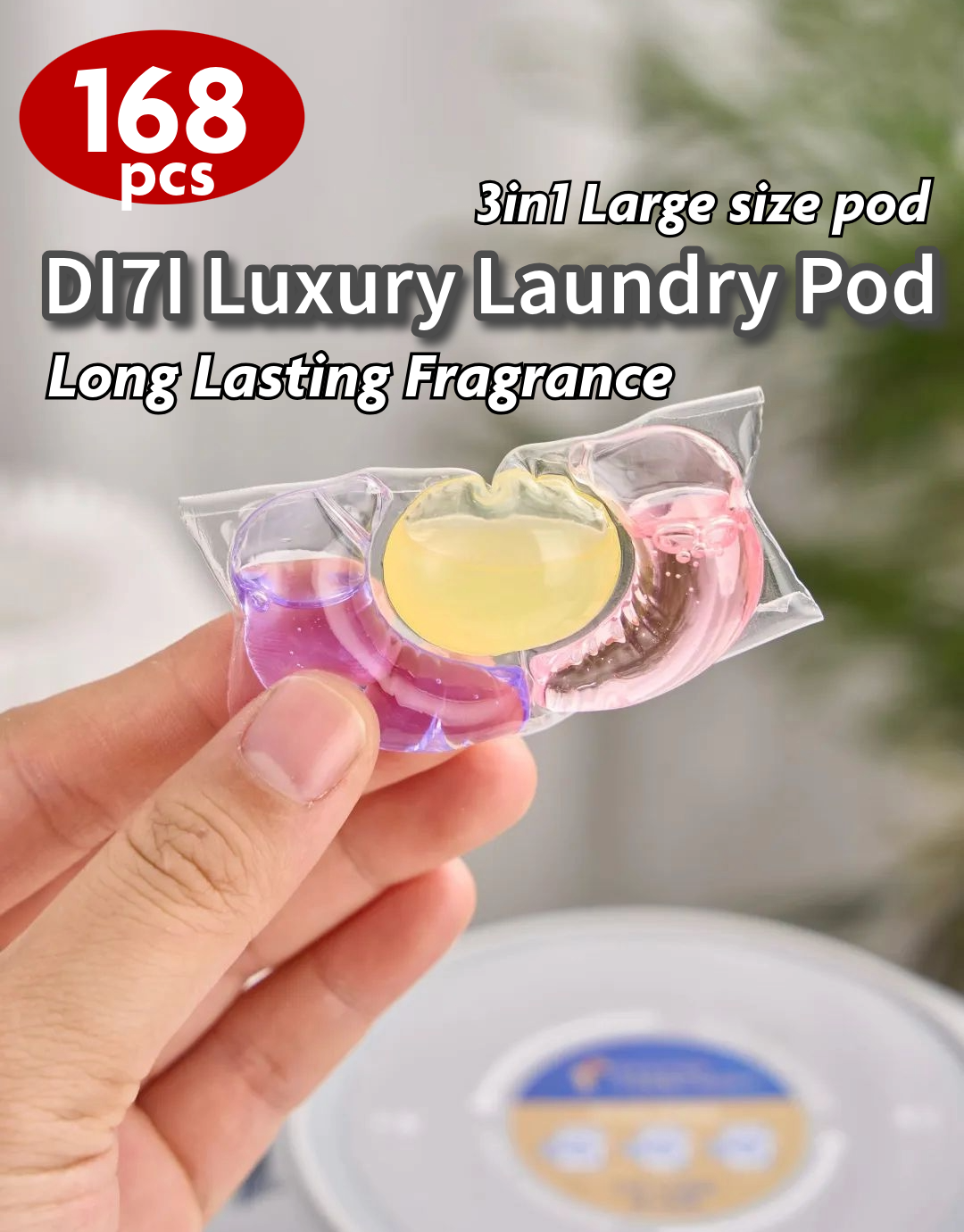 (100pcs) MR.ING 6 in 1 Laundry Pods Fruity Peach Laundry bead Detergent ...