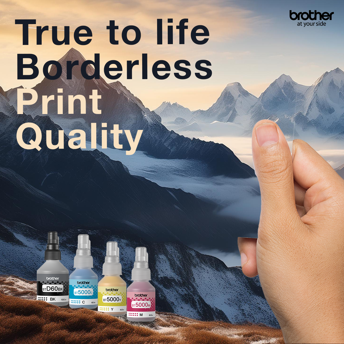 Brother BT5000C/M/Y/BTD60BK Genuine Ink Cartridge Page Yield up to 5K/6.5K Pages (BT-5000 BT5000 ...