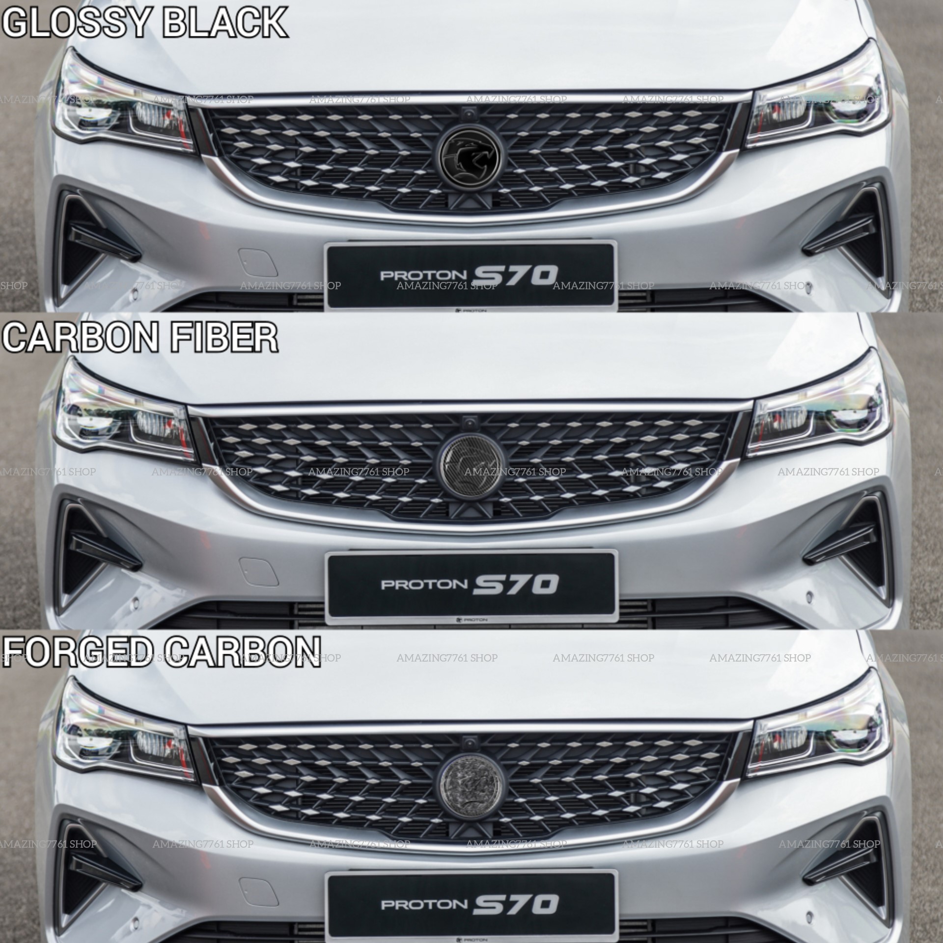 AMAZING PROTON S70 CAR PROTON FRONT LOGO EMBLEM COVER GARNISH PNP ...