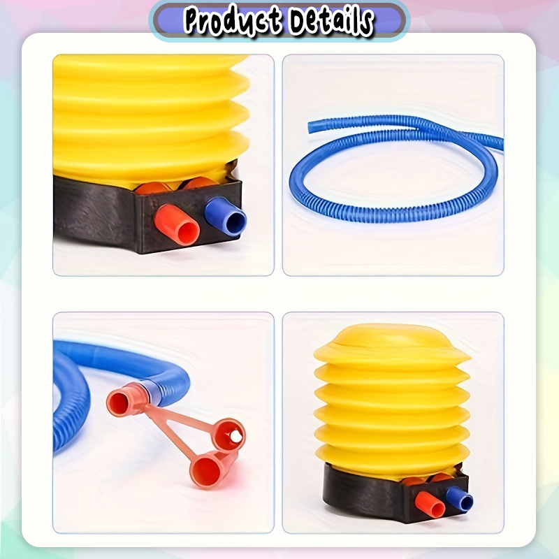 [Happy Kids] Portable Foot Air Pump Inflate Equipment Durable Balloon ...