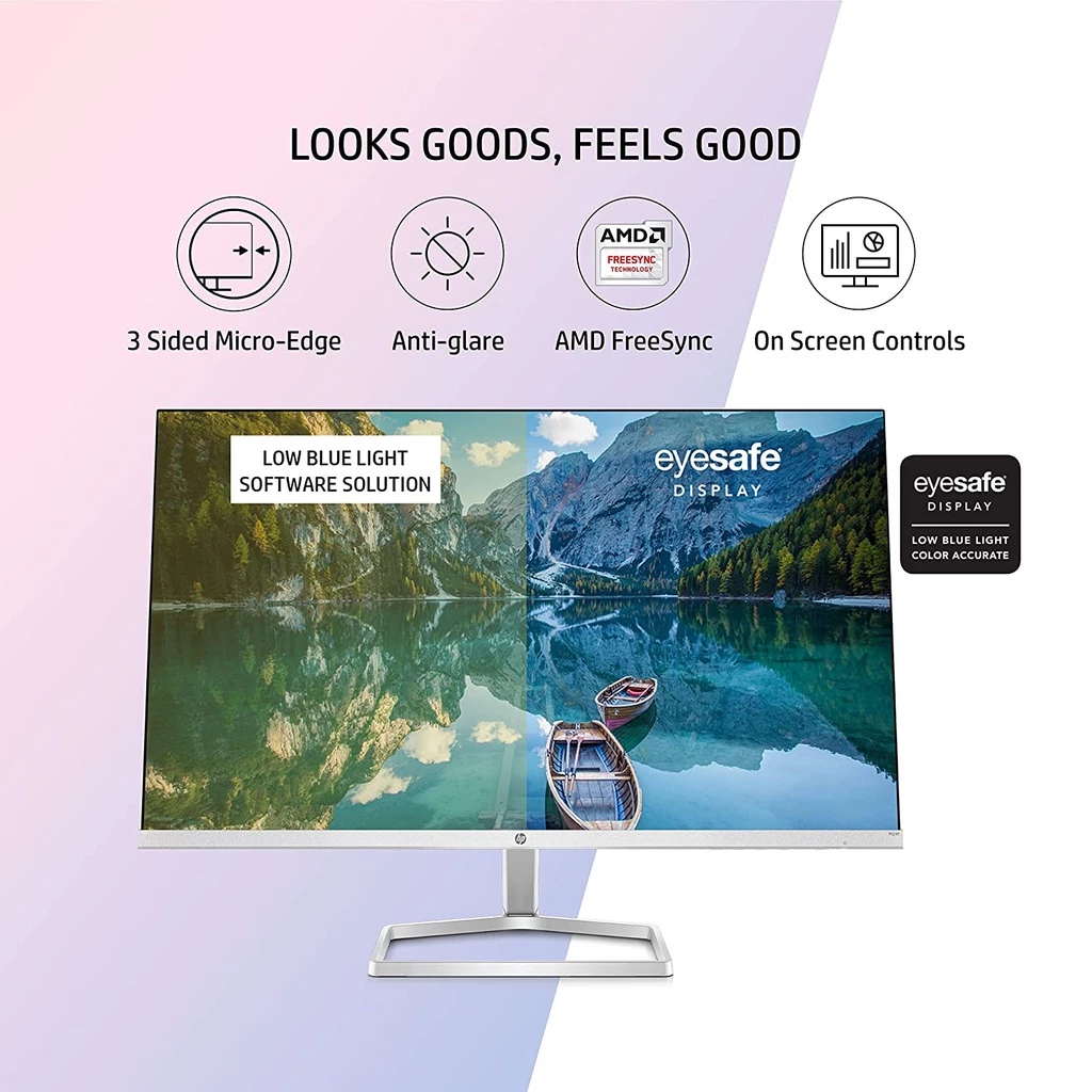 HP M22f FHD Monitor / 21.5" IPS display / 3-sided micro-edge bezel ...
