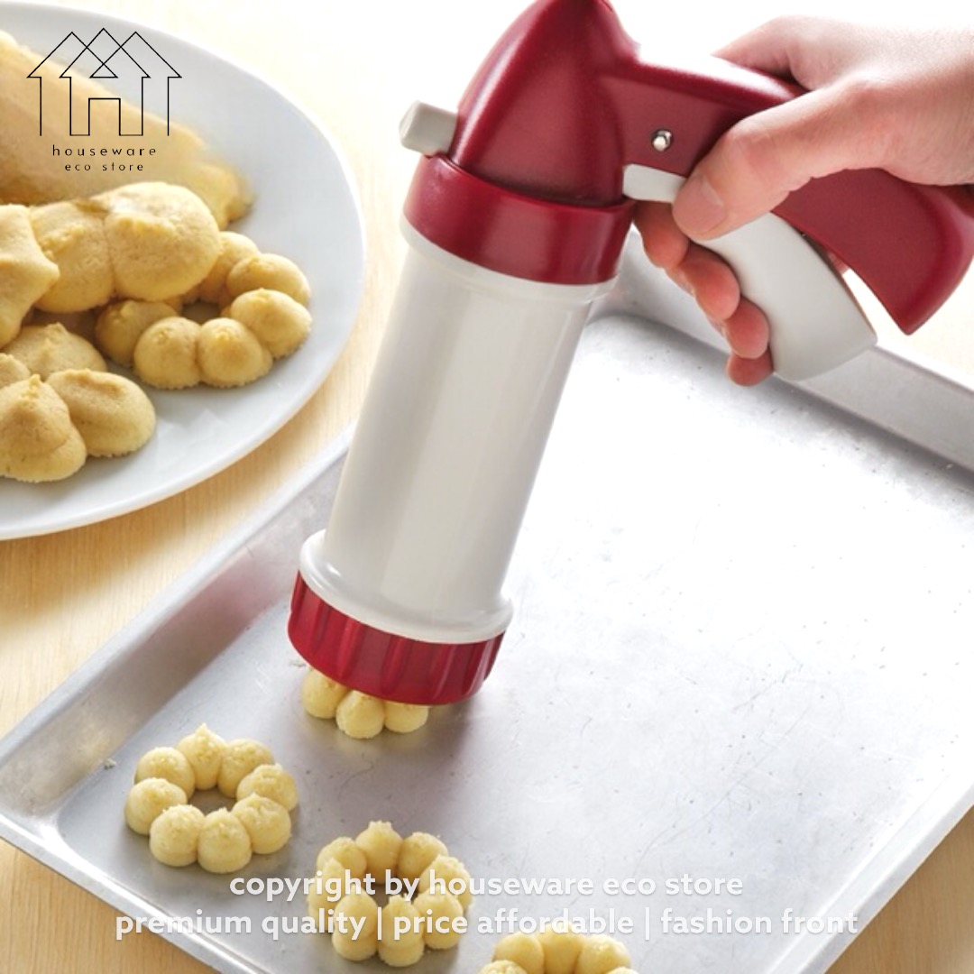 Cookie Press & Icing Tip Nozzle Set / Cookies Maker Gun Biscuit Making ...